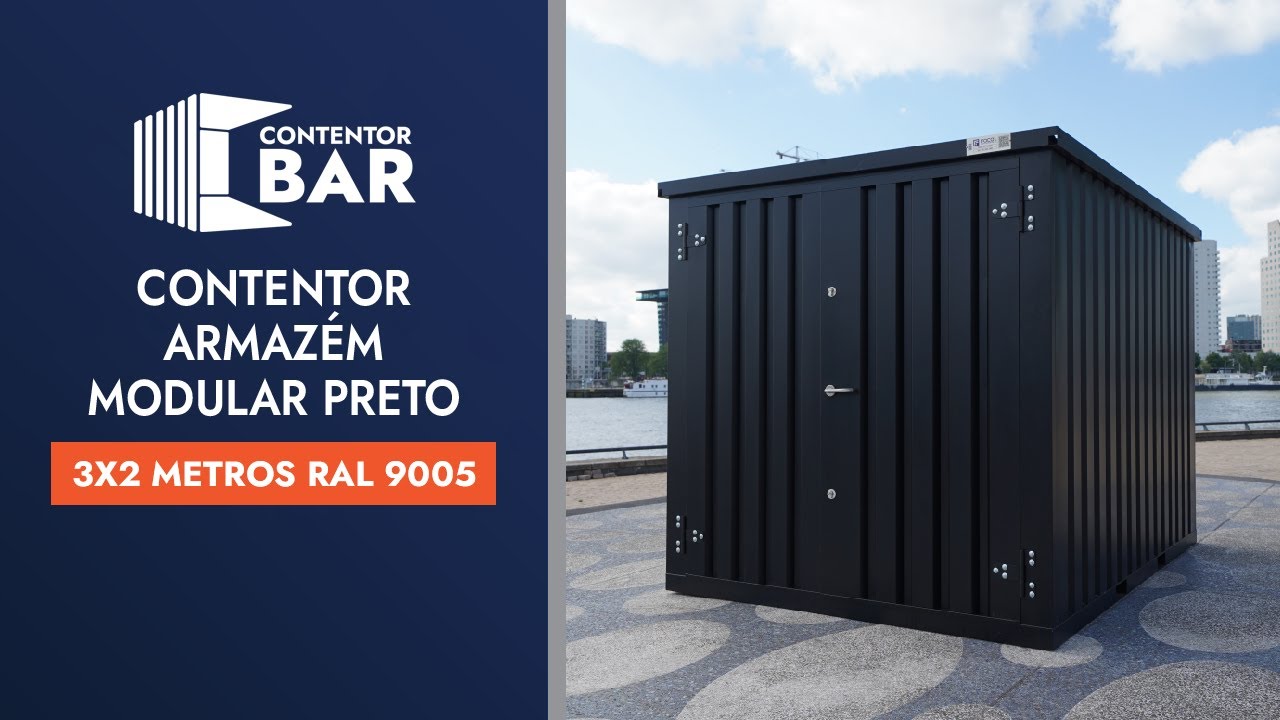 Contentor Armazém Modular Preto - YouTube