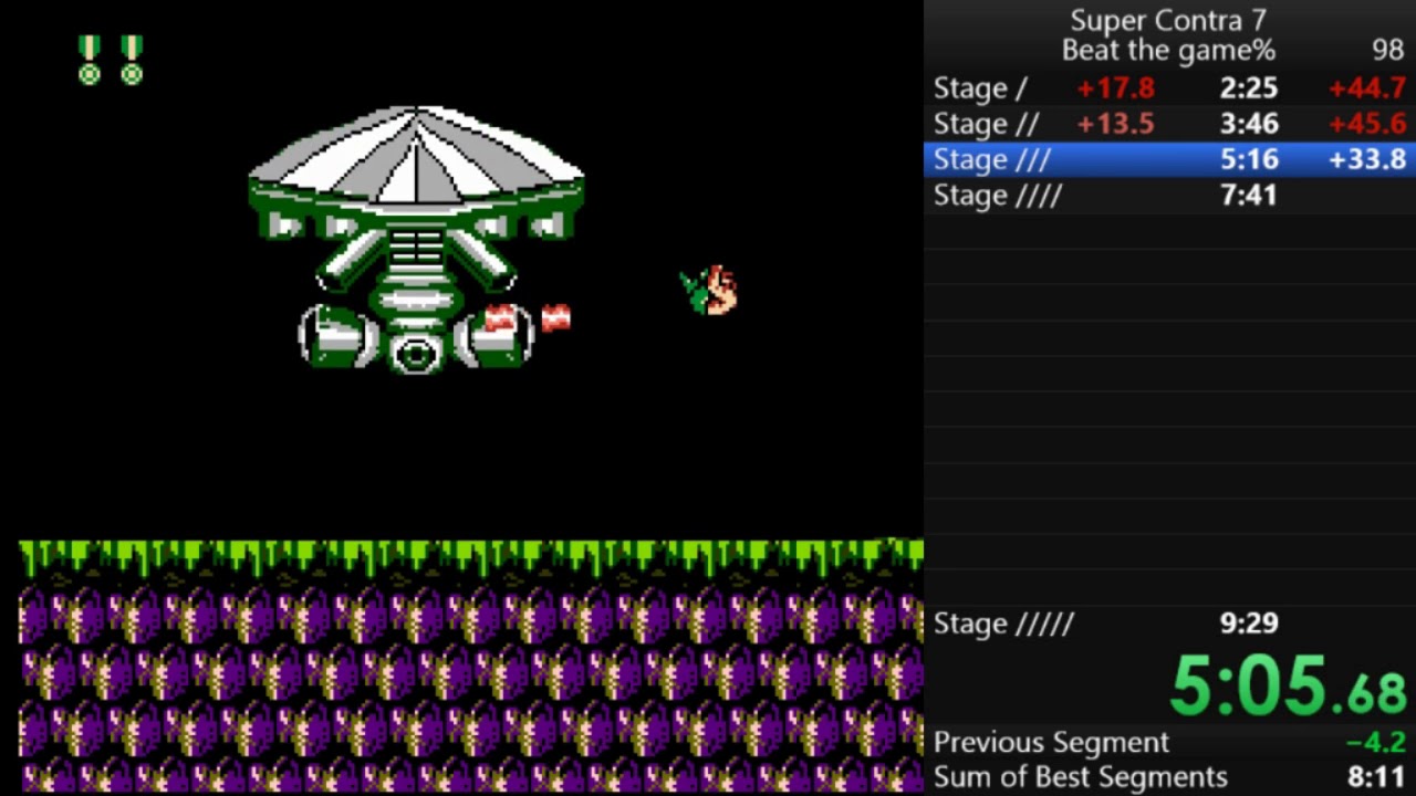 Super Contra 7 (1 player mode) in 8:53 - YouTube