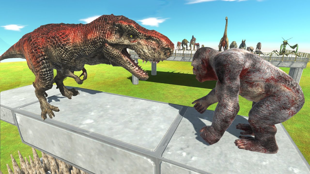 Animal Revolt Battle Simulator - Dinosaurs vs Gorillas, Compilation of ...