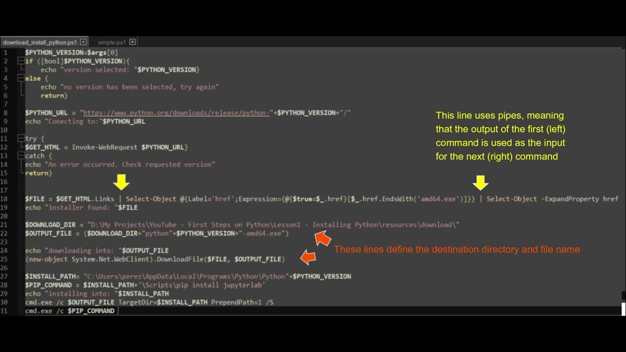 Lesson 1: Installing Python in Windows (Powershell) - YouTube