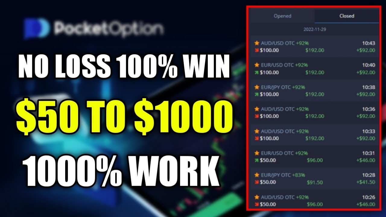 No Loss 100% Win - $50 to $1000 - 1000% Work || Binary Option Trading ...