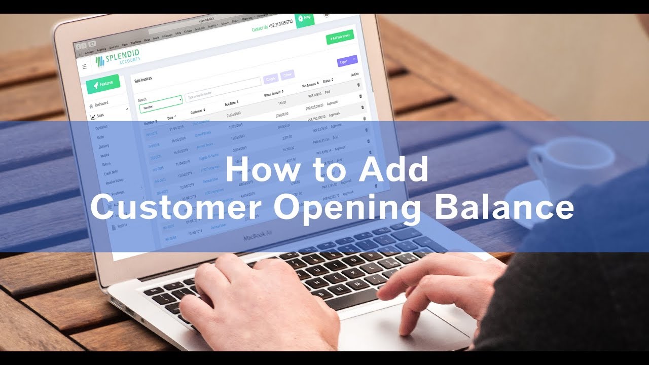 How to Add Customer opening balance - Splendid Accounts - YouTube