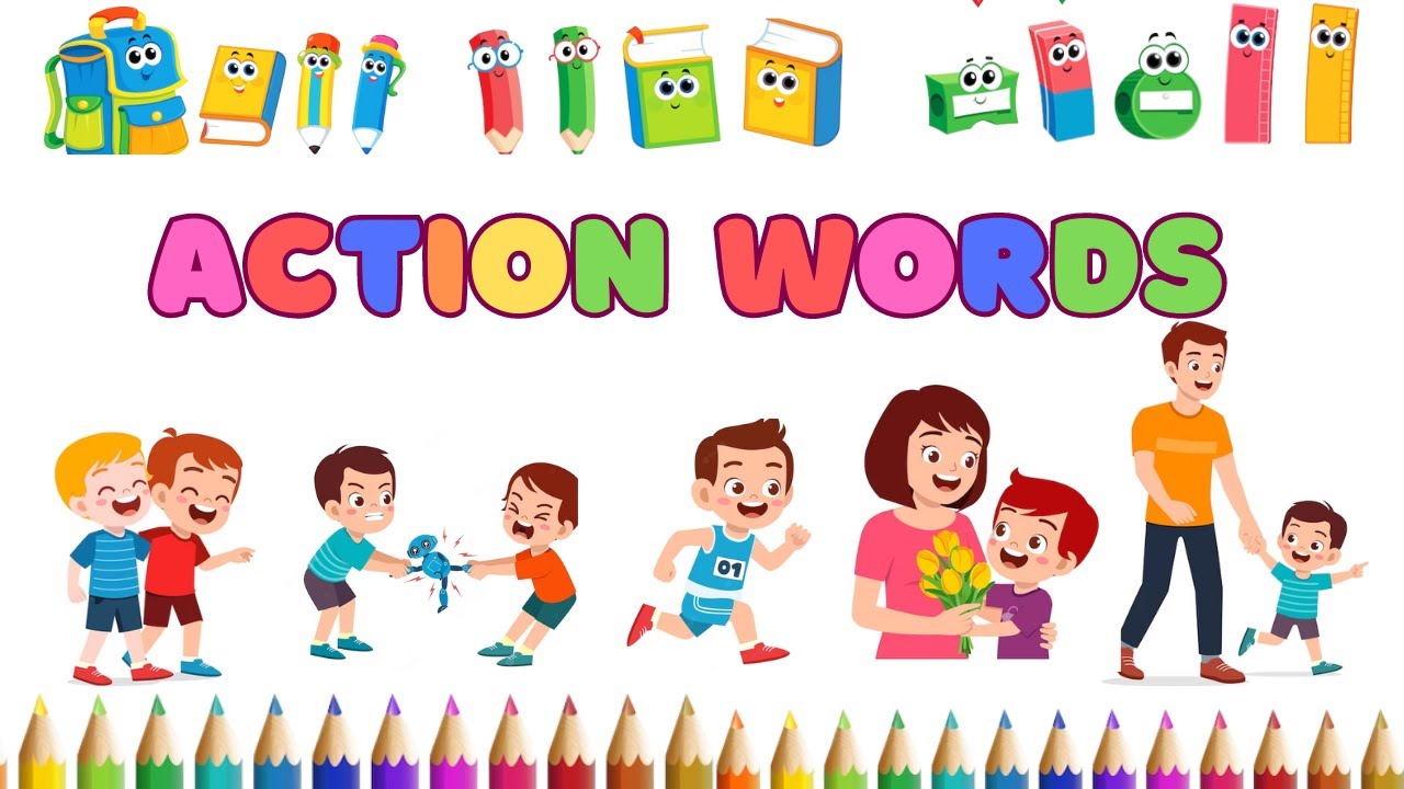 Action word | action words for kids | vocabulary for kids | kids ...