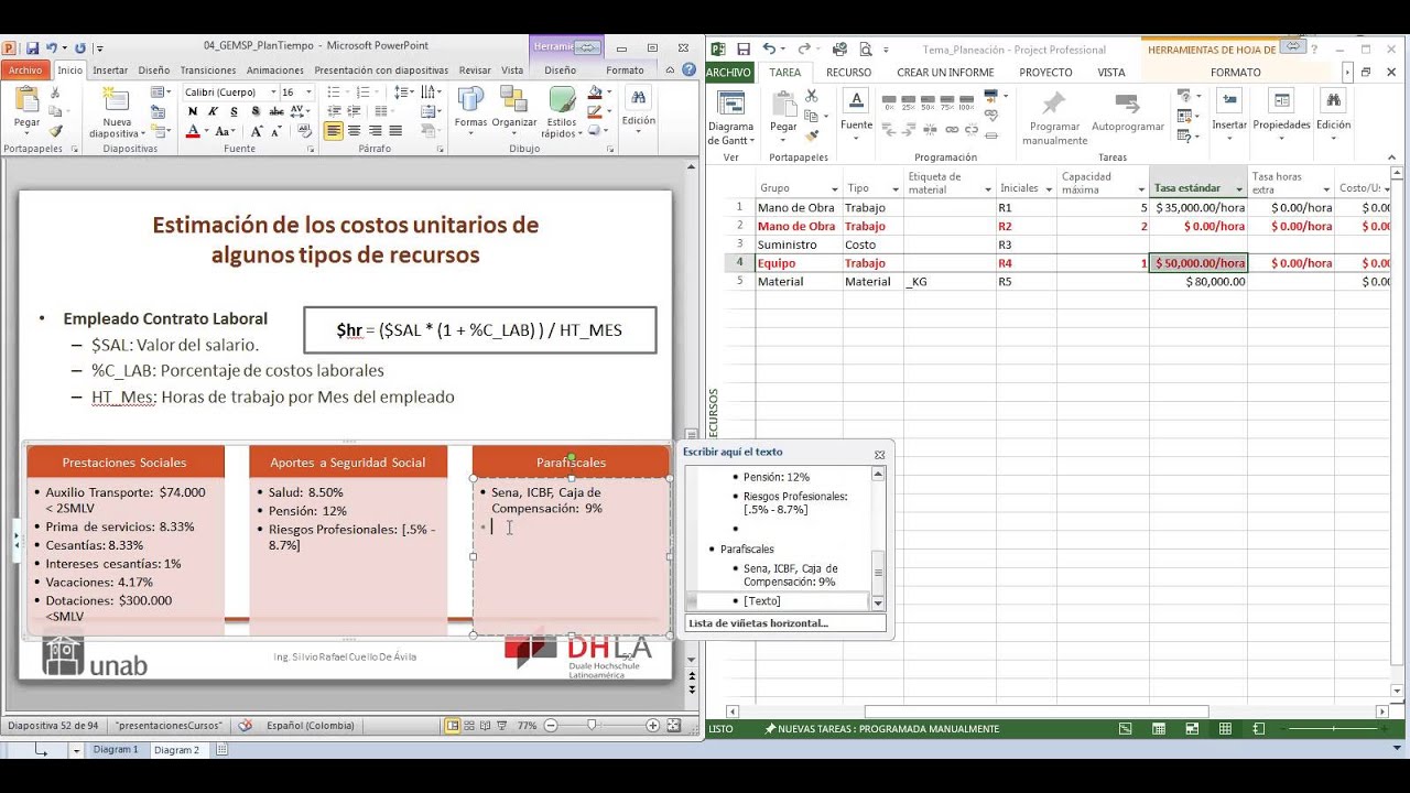 Video 1 Estimación de Recursos MS Project - YouTube