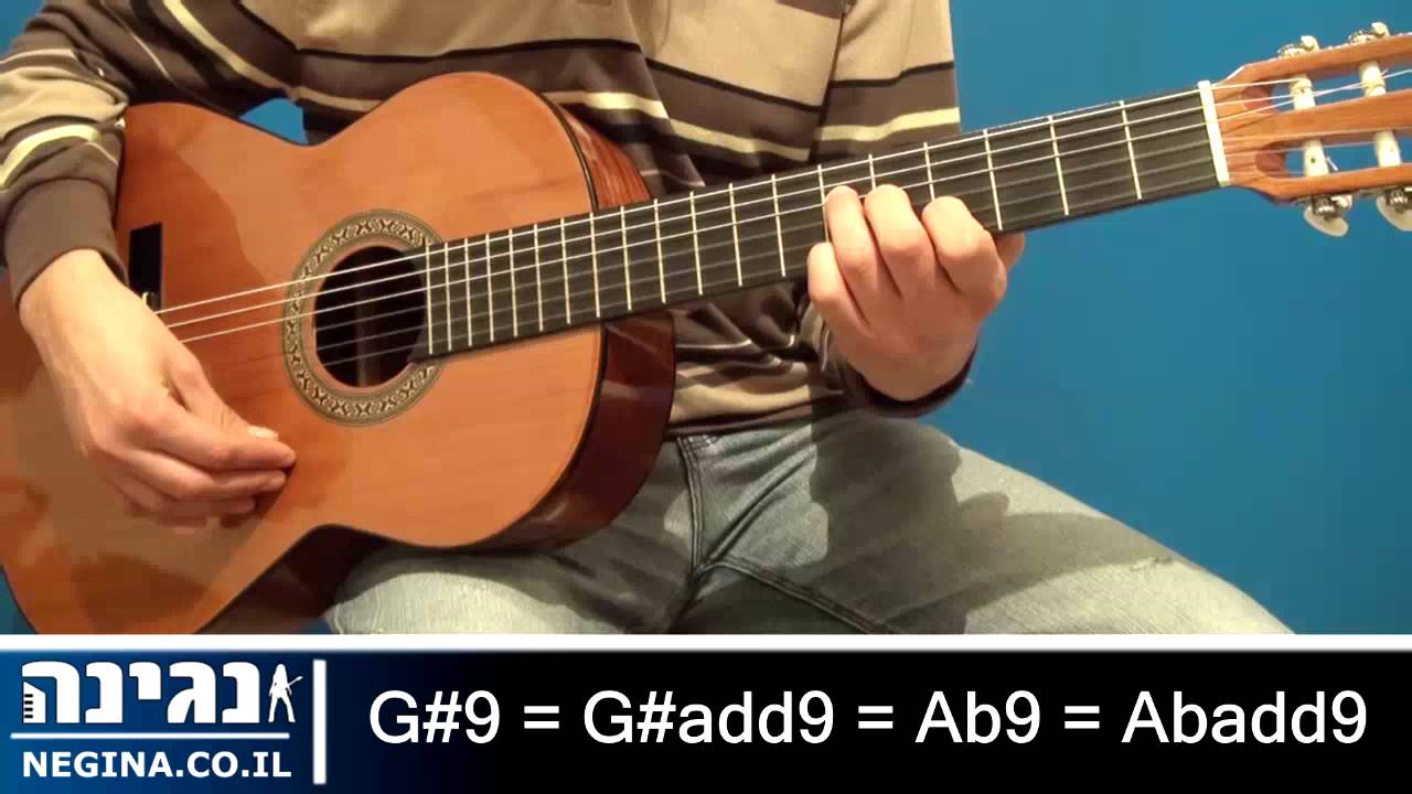איך לנגן את אקורד Ab9 - Abadd9 - G#9 - G#add9 - בגיטרה - שיעור נגינה ...