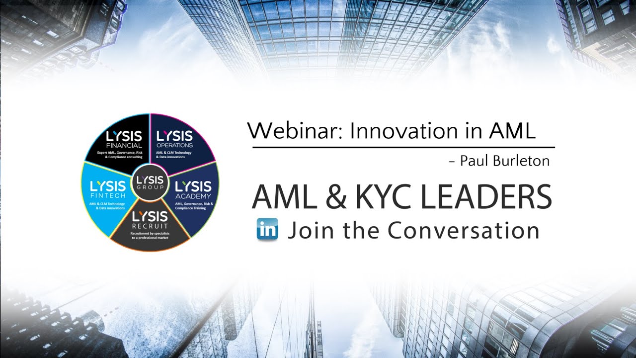 Innovation in AML: A Practitioner’s View - YouTube