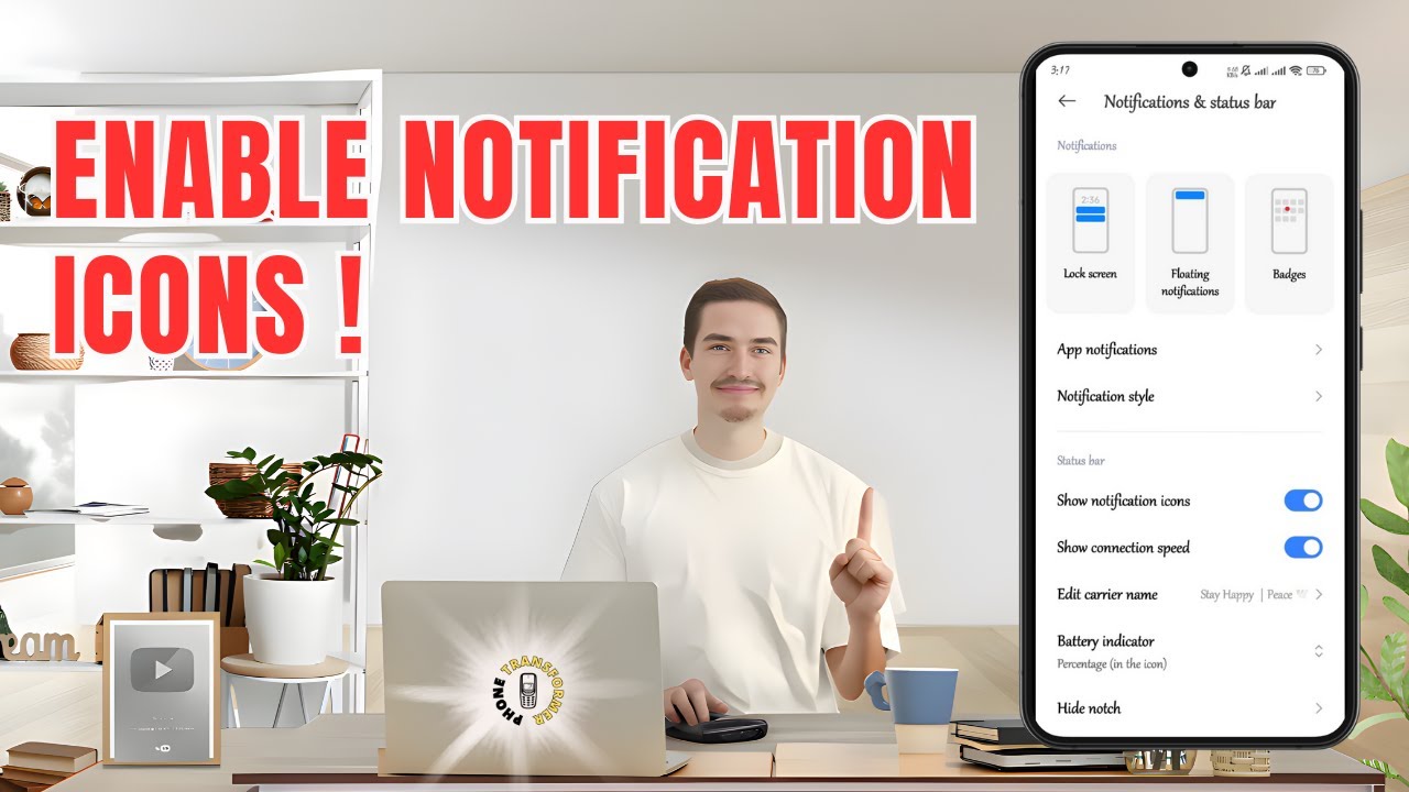 How to Enable Notification Icons on Android - YouTube