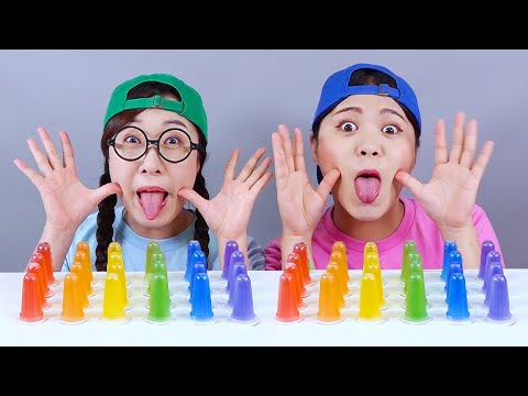 Homemade Merong Neh Boo Jelly Mukbang 메롱젤리 먹방 DONA 도나