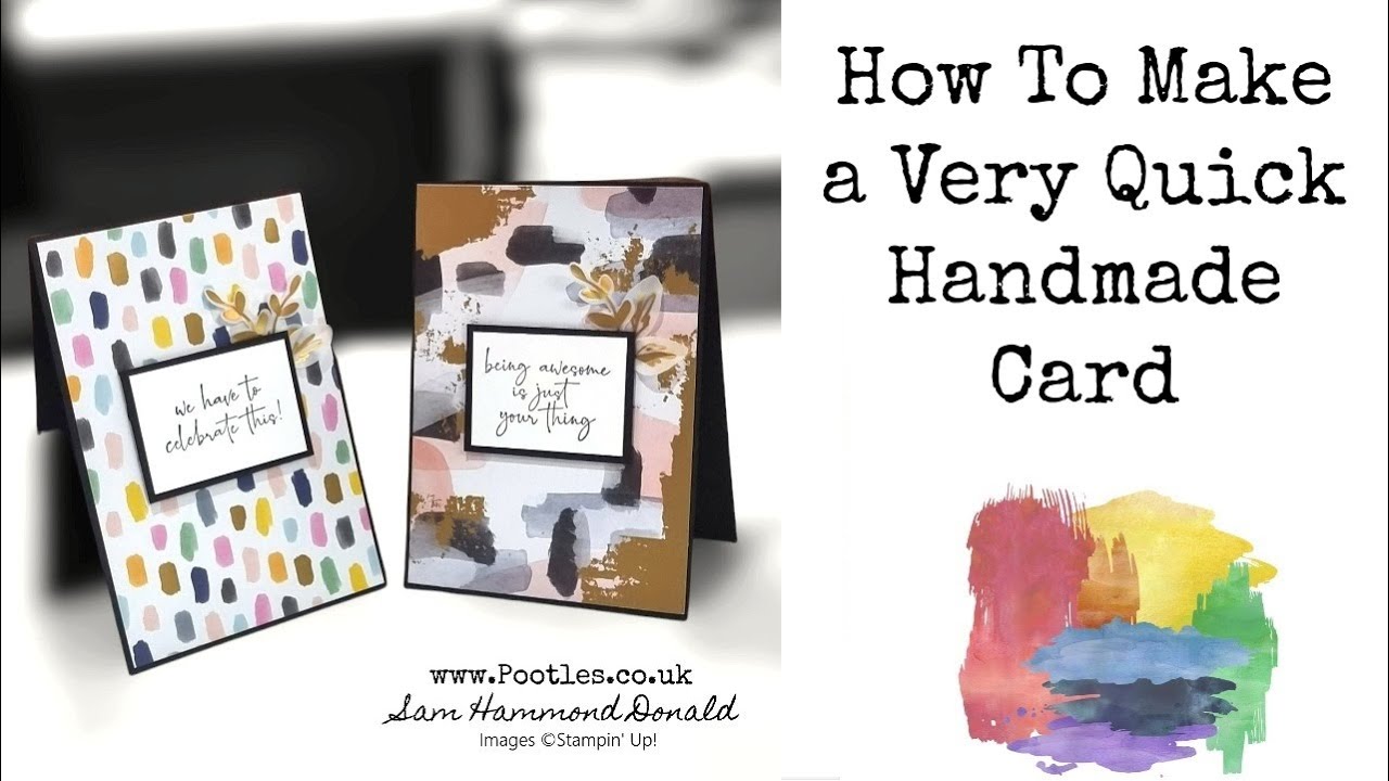 How To Make a Very Quick Handmade Card - YouTube