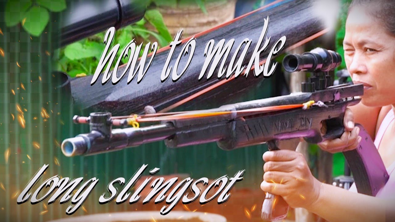 DIY how to make long slingshot from wooden for hunting - YouTube
