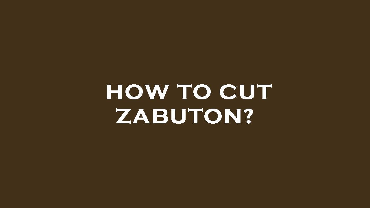 How to cut zabuton? - YouTube