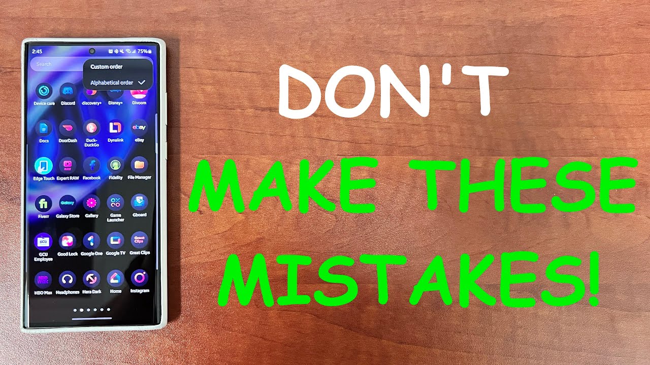 Top 5 Critical Samsung Galaxy Smartphone Mistakes To Avoid (S22 Ultra, Z Fold 4, etc) - YouTube