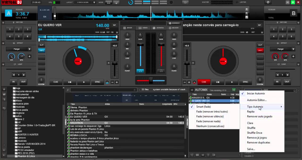 DUVIDAS SOBRE O AUTOMIX NO VIRTUAL DJ - YouTube