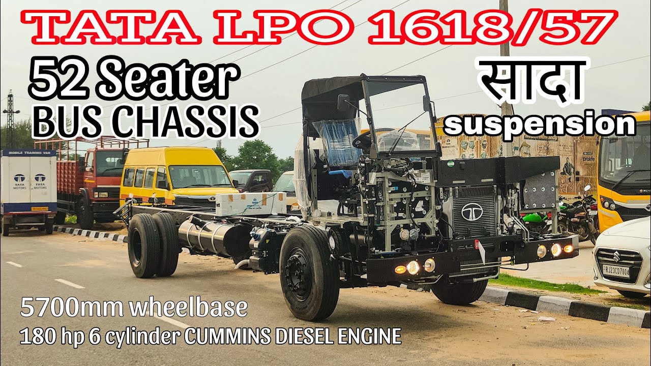 TATA LPO 1618/57 semi-semi suspension 180hp Cummins engine 52 seater ...