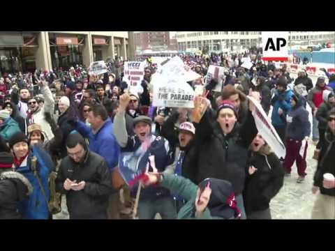 Several feet of snow didn't stop thousands of fans of the New England ...