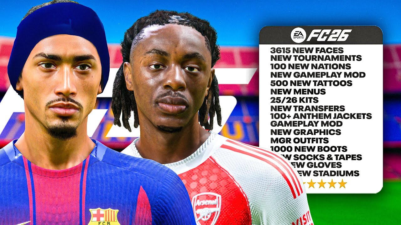 EA SPORTS FC 26 MOD 3615+ NEW FACES [FC26 MENUS, 25/26 KITS, BOOTS ...