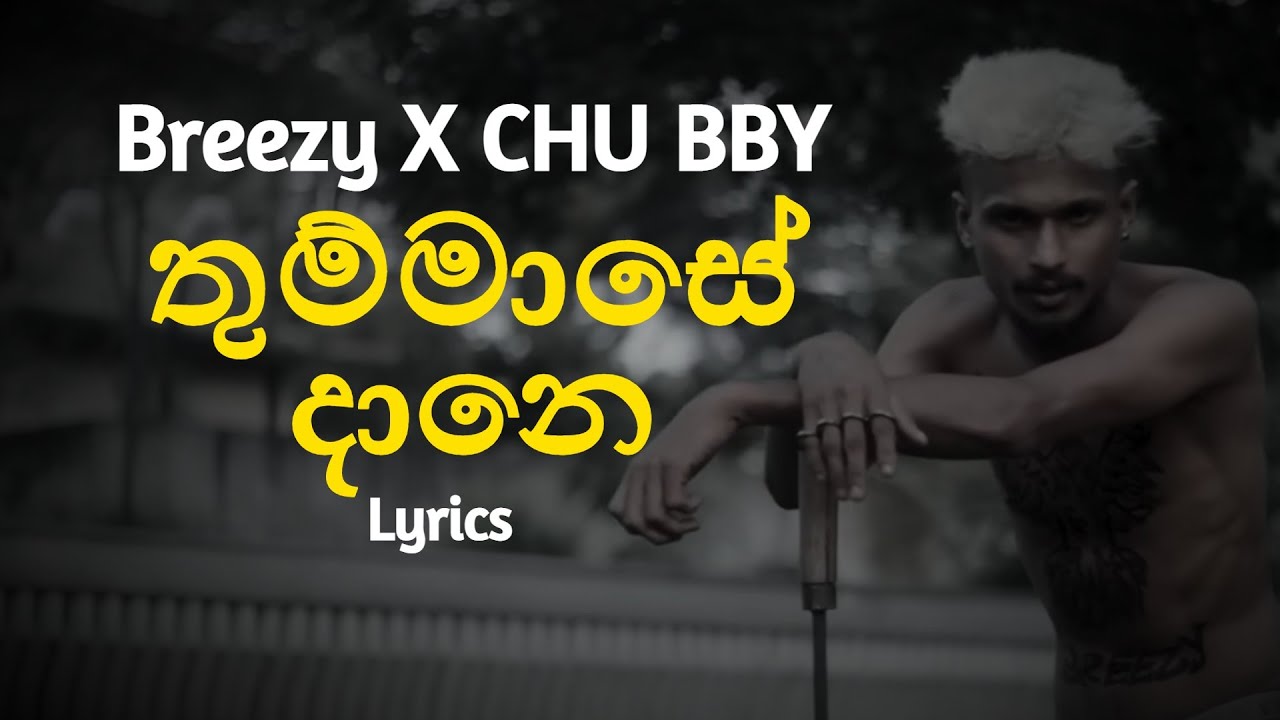 තුම්මාසේ දානෙ | Thummase Dane (Lyrics) Breezy X CHU BBY - YouTube