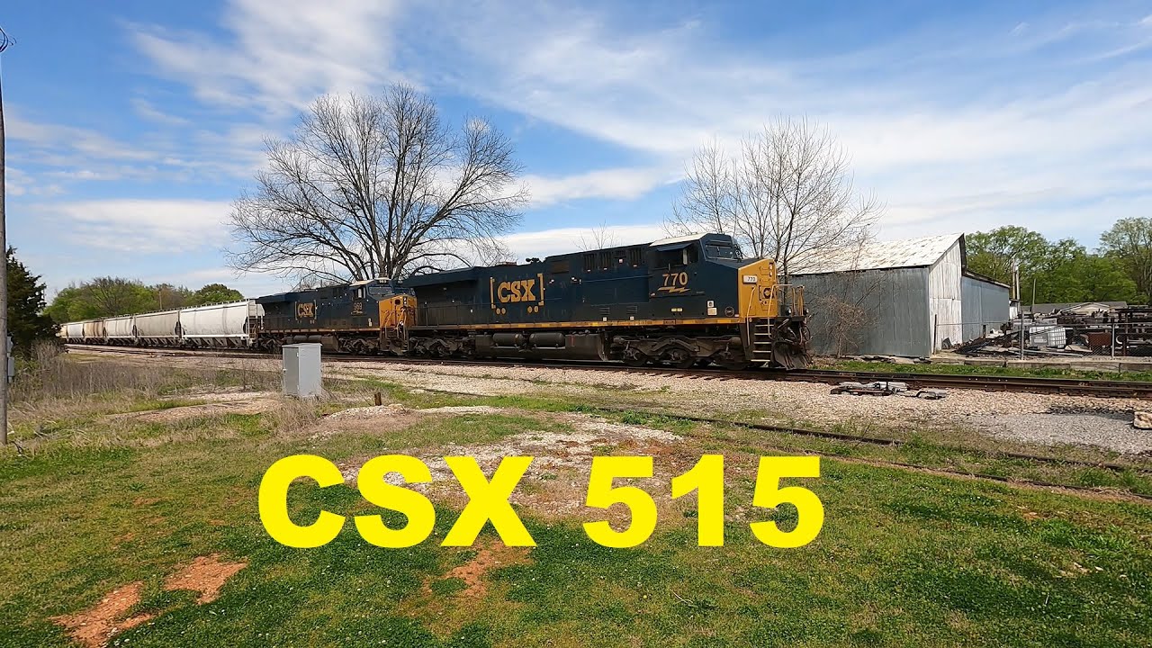 CSX 515 with 770, 969 in Athens - YouTube