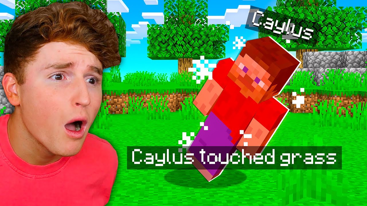 Minecraft But You CAN'T TOUCH The GRASS.. (Expert Mode) - YouTube