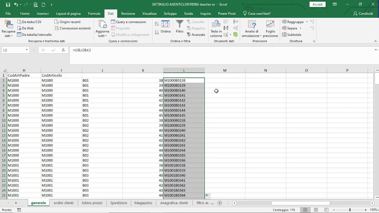 Excel 1" Tip - Unire un testo presente su più celle - Concatena - YouTube