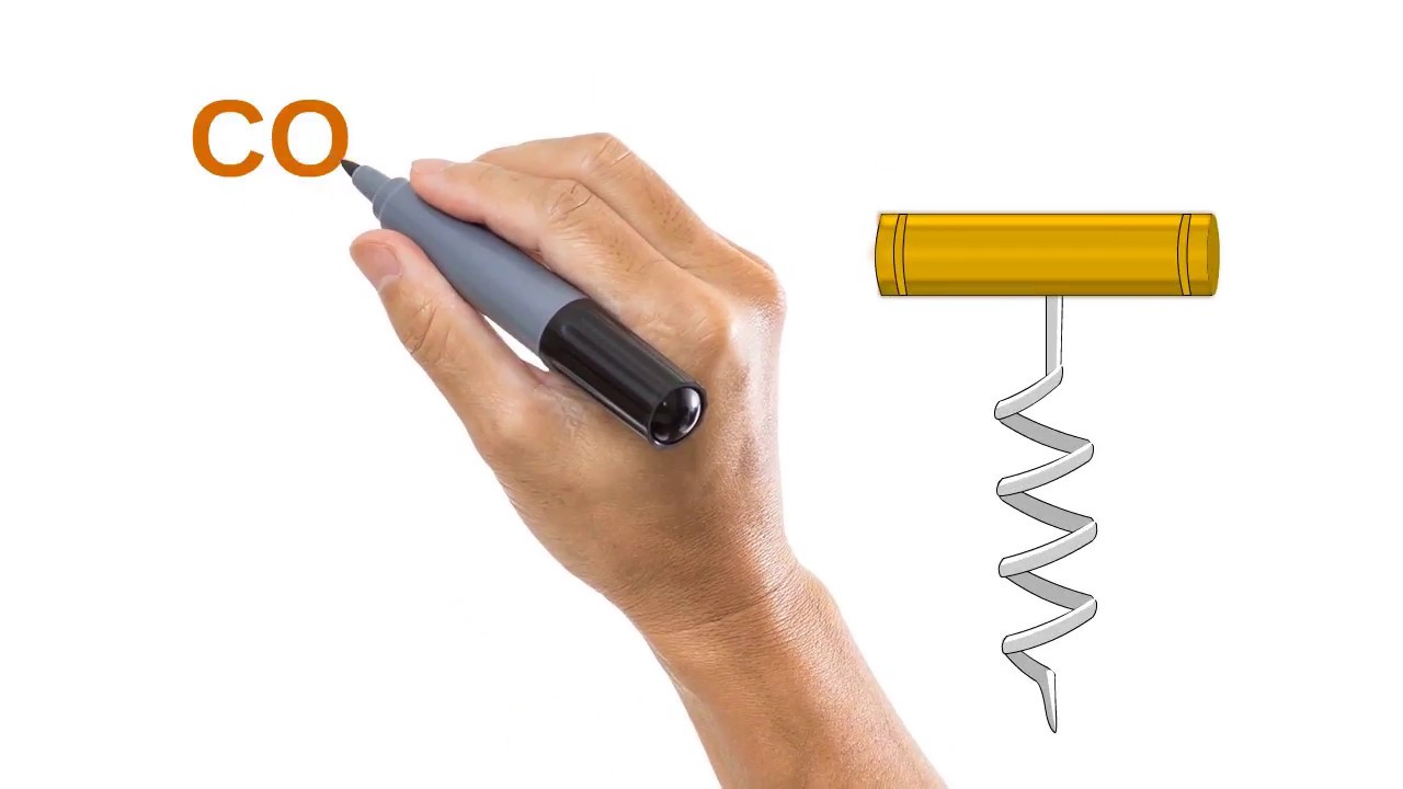 How To Draw A Corkscrew - YouTube