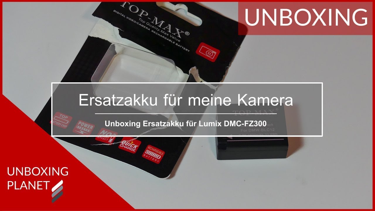 Ersatzakku für Kamera Panasonic Lumix FZ300 - Unboxing Planet - YouTube