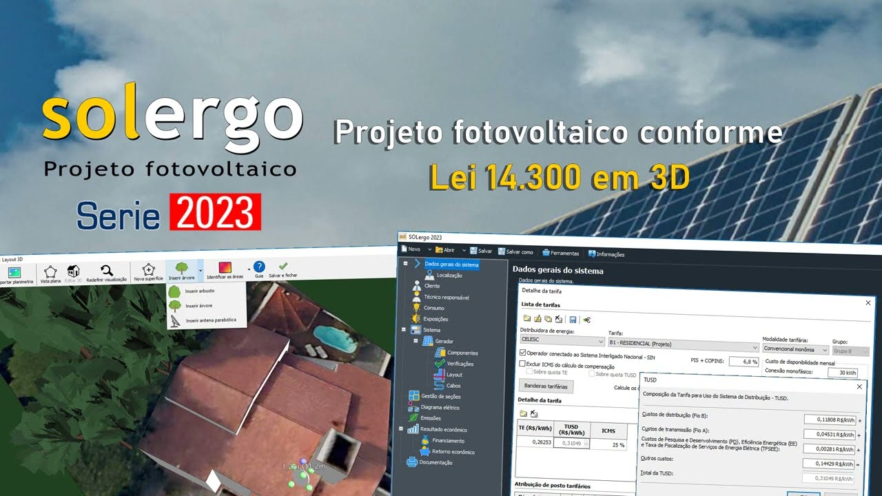 Projeto fotovoltaico conforme Lei 14 300 em 3D SOLergo 2023 - YouTube
