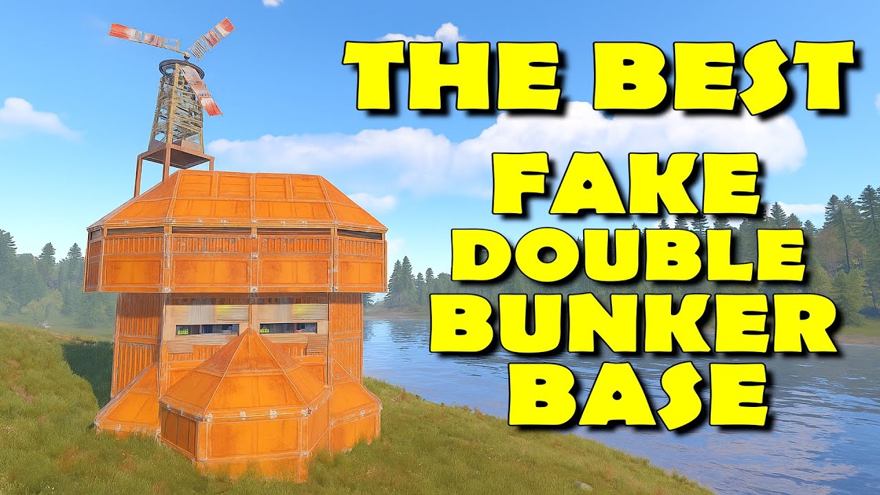 THE BEST FAKE DOUBLE BUNKER BASE SOLO/DUO/TRIO DESIGN - RUST - YouTube
