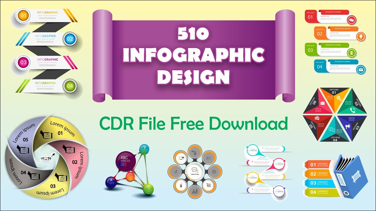 infographic design | infographic cdr file free download - YouTube