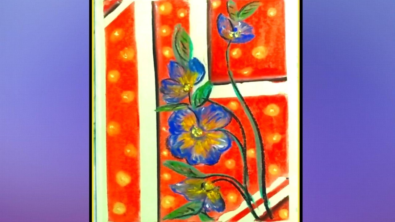 Flower eas drawing with 3D background #howtodraw #Artideas222 - YouTube