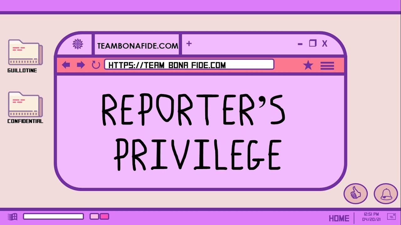 Team Bona Fide - REPORTER'S PRIVILEGE - YouTube