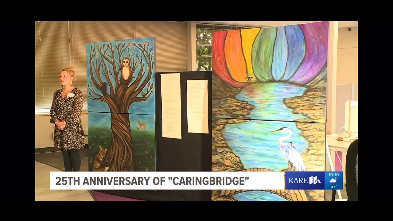 CaringBridge Unveils Artwork Honoring Origin Story - KARE11 - YouTube