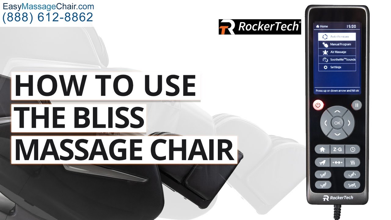 RockerTech Bliss Massage Chair - How To Operate - YouTube