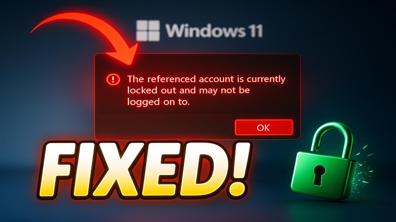 Fix “The Referenced Account Is Locked Out” in Windows 11/10 | Unlock ...