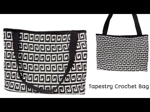 Tutorial Membuat Tas Rajut Tapestri Monokrom yang Cantik|Crochet Bag ...