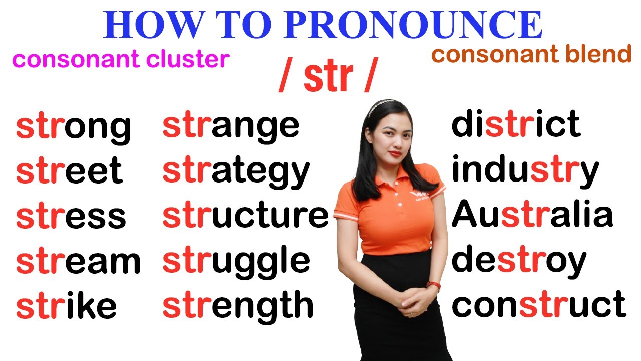 How to pronounce STR sound in English | consonant cluster | consonant ...