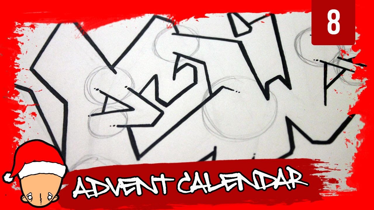 Graffiti Tutorial for beginners - How to connect graffiti letters (8th ...