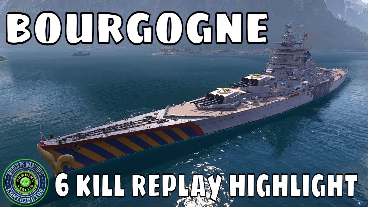 French Battleship Bourgogne World of Warships Wows Review Guide Replay ...