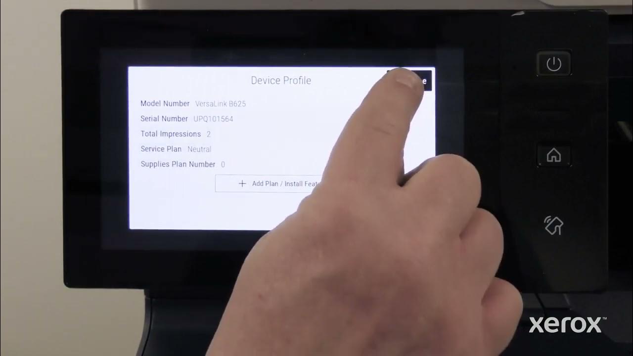Xerox® Versalink® B625 Multifunction Printer How To Power On And Setup
