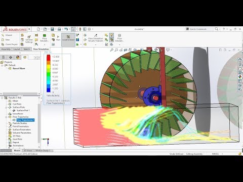 SolidWorks Flow Simulation Tutorial with Rotating Region on Run of River Hydro Turbine
