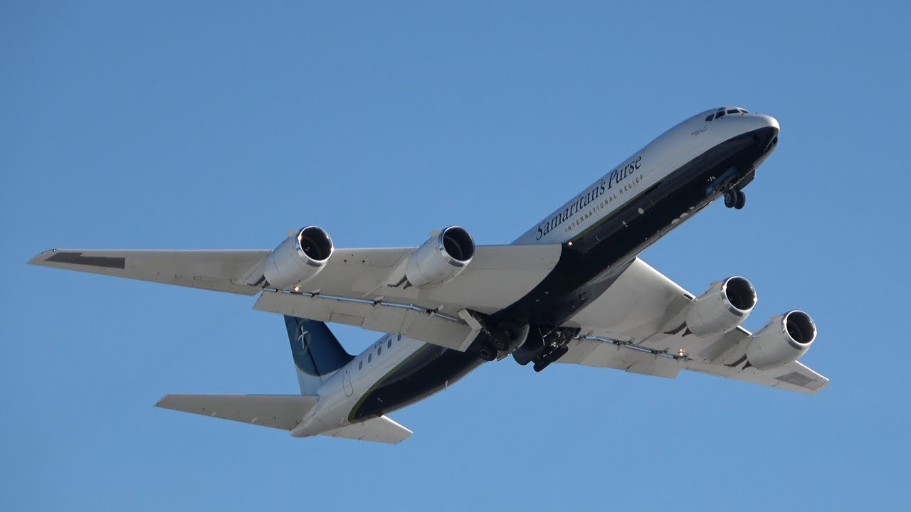 Douglas DC-8-72CF - Landing & Takeoff - YouTube