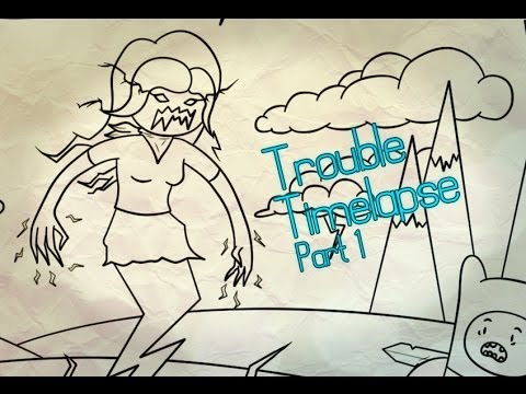 Timelapse Drawing: Trouble (Lineart) (Part 1) - YouTube