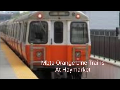 Mbta Orange Line Trains At Haymarket - YouTube
