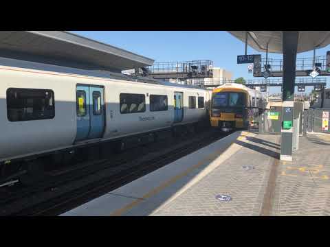 2X Class 465 with Hitachi motors and 1X Class 466 Departing London ...