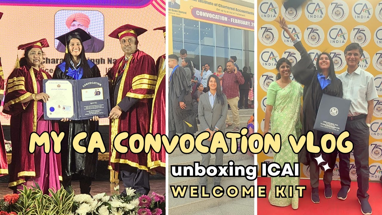 Waited for this moment for years 🥺 ️ CA convocation vlog + unboxing my ...