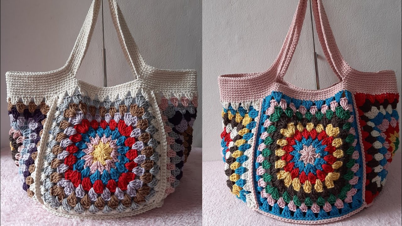 Bolsa de crochê Square Linda e fácil de fazer passo a passo - Ruth Fabricia - YouTube