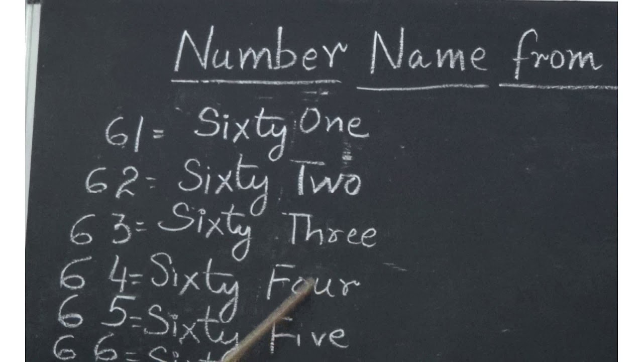 Number Name 61-70 - YouTube