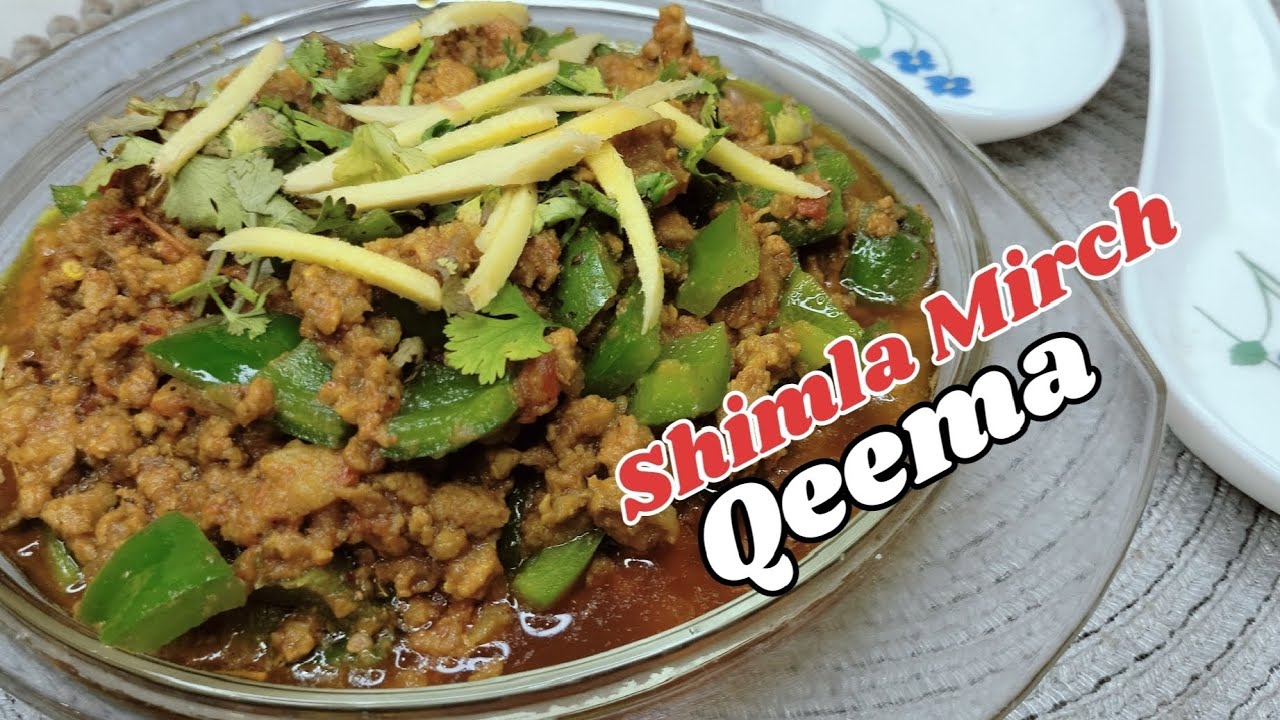 Shimla Mirch Qeema recipe || How to make Capsicum meet recipe - YouTube