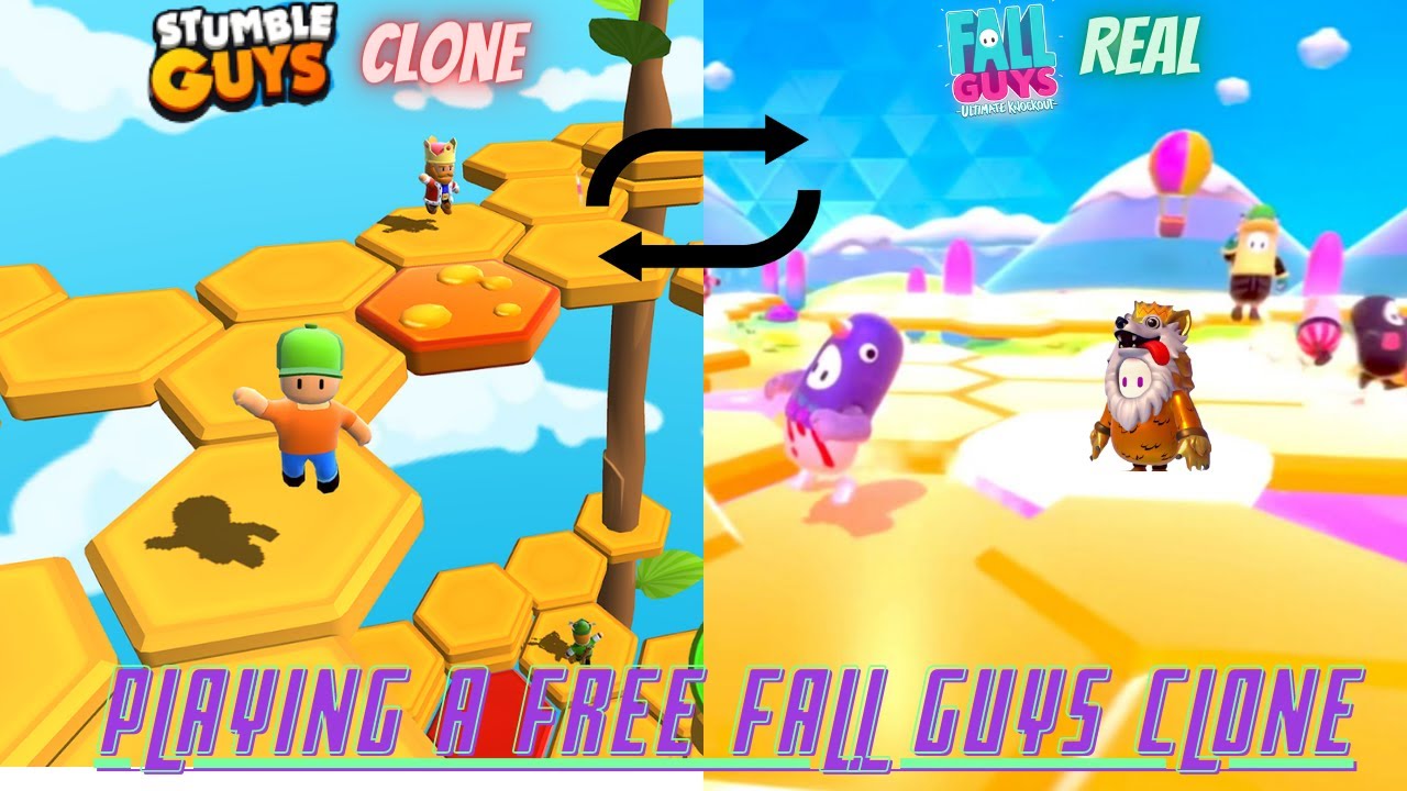 Playing a Fall Guys clone on mobile (Stumble Guys) - YouTube