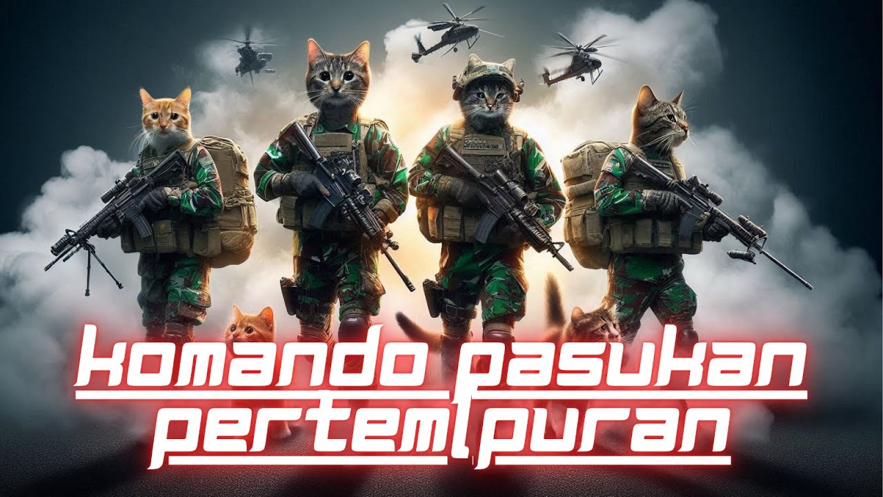 KOMANDO PASUKAN PERTEMPURAN - ANIMASI KUCING AI - LAGU TENTARA NASIONAL ...